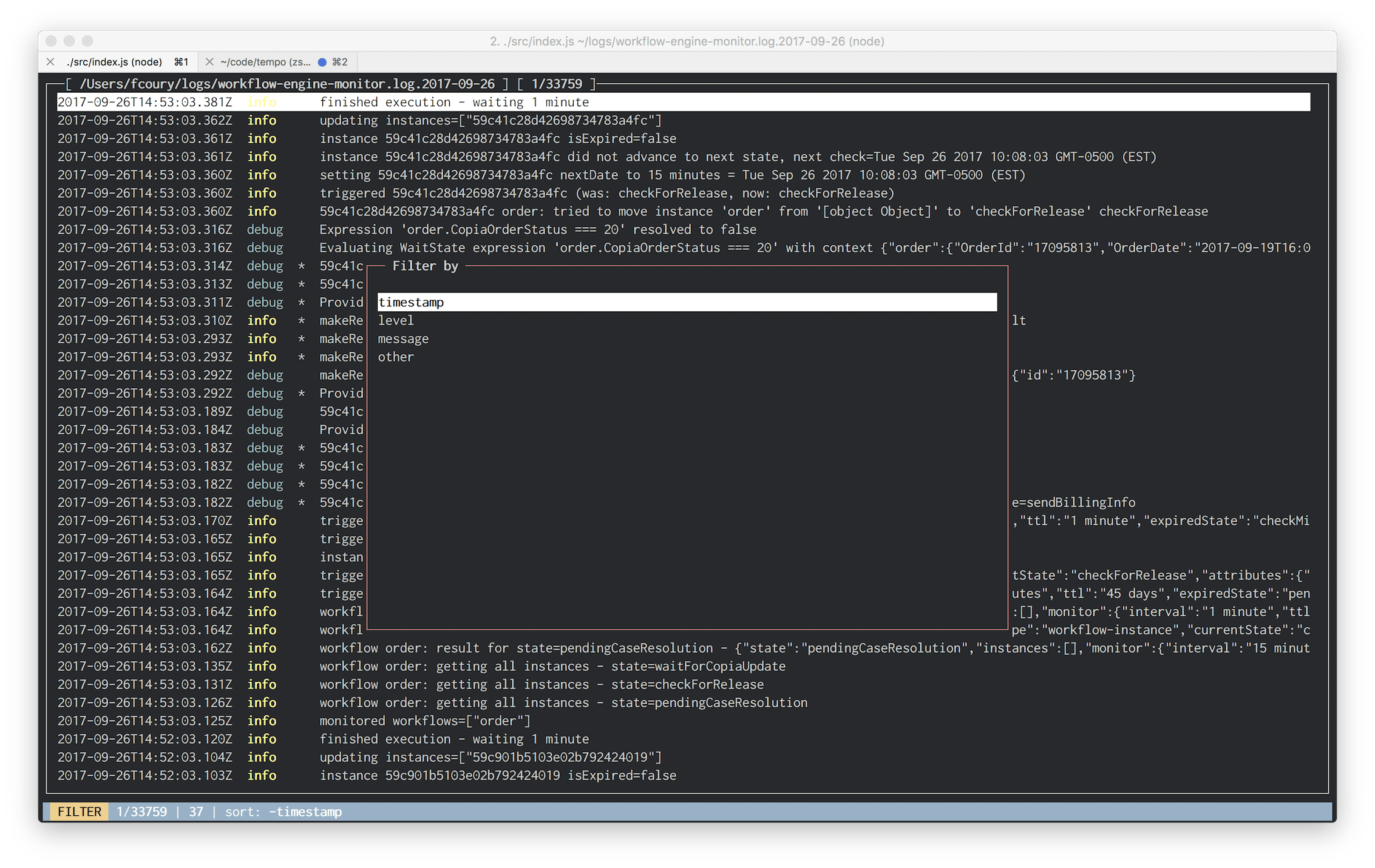 json-log-viewer - npm Package Health Analysis | Snyk