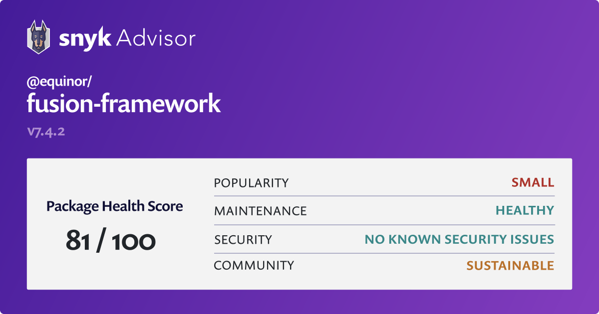 @equinor/fusion-framework - npm package | Snyk