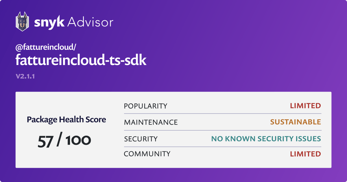 @fattureincloud/fattureincloud-ts-sdk - npm package | Snyk @fattureincloud/fattureincloud-ts-sdk - npm package | Snyk