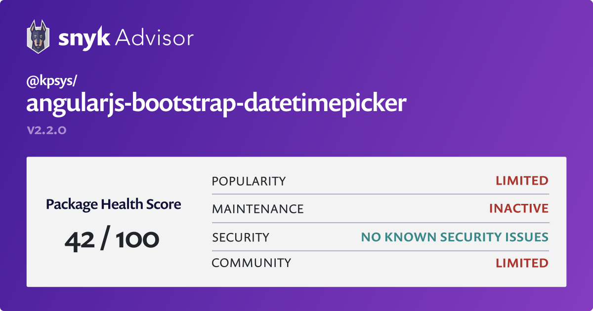 Kpsysangularjs Bootstrap Datetimepicker Npm Package Snyk