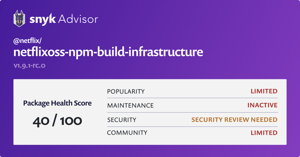 @netflix/netflixoss-npm-build-infrastructure - npm package | Snyk @netflix/netflixoss-npm-build-infrastructure - npm package | Snyk
