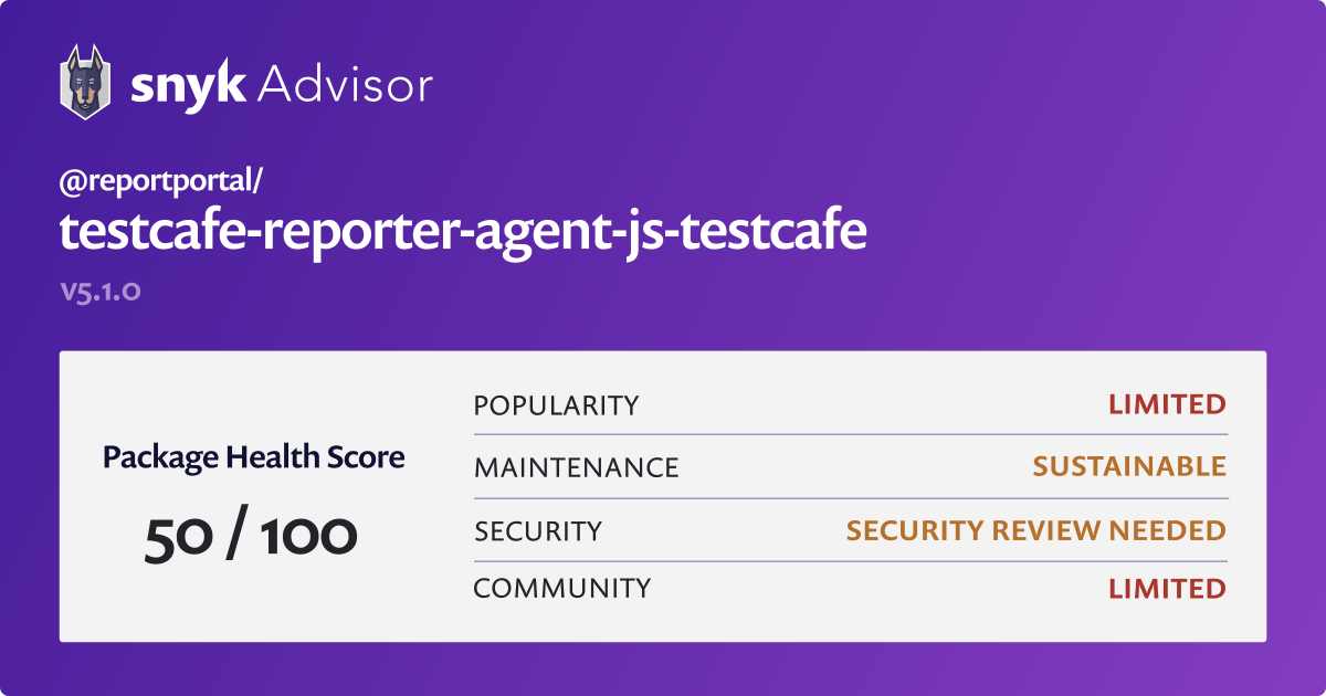 @reportportal/testcafe-reporter-agent-js-testcafe - npm package | Snyk @reportportal/testcafe-reporter-agent-js-testcafe - npm package | Snyk