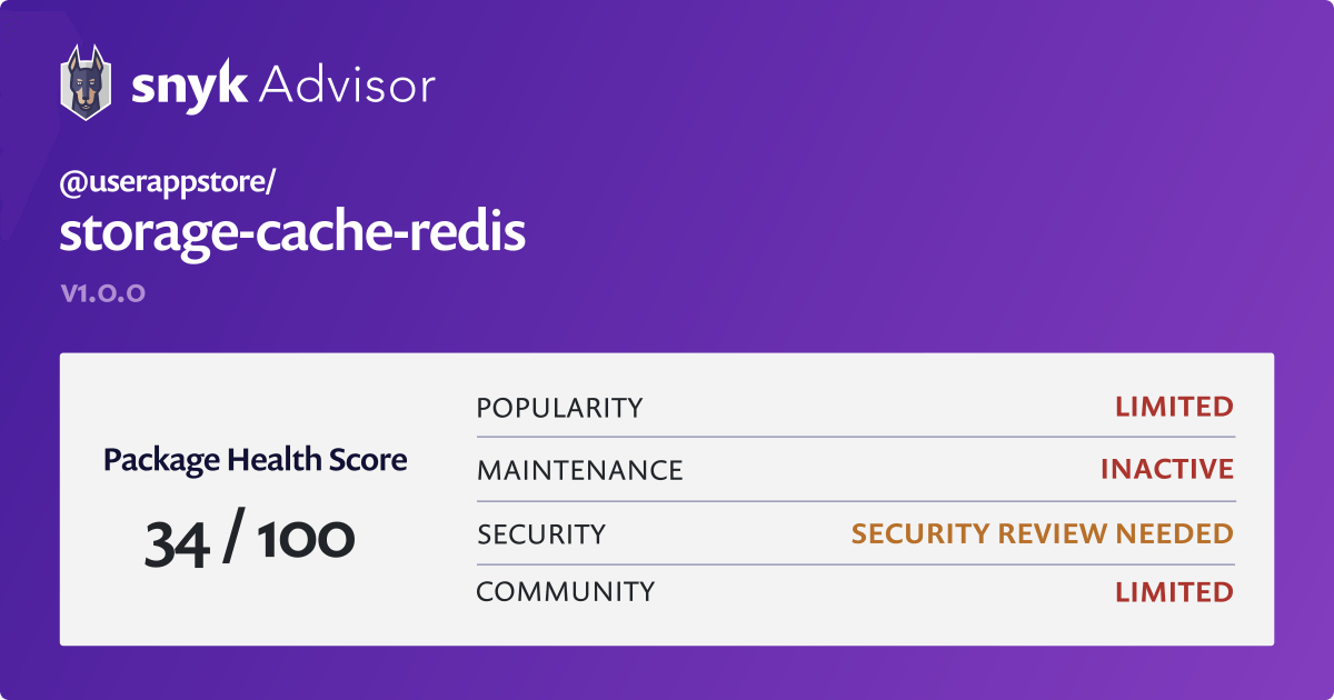 @userappstore/storage-cache-redis - npm package | Snyk @userappstore/storage-cache-redis - npm package | Snyk