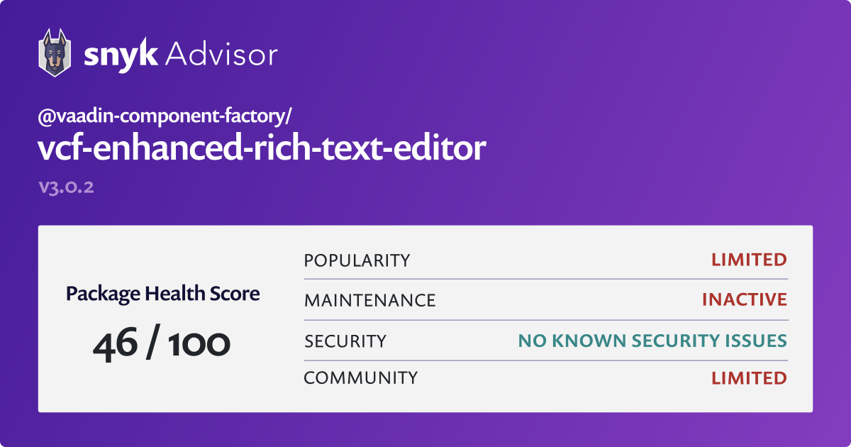 @vaadin-component-factory/vcf-enhanced-rich-text-editor - npm package ... @vaadin-component-factory/vcf-enhanced-rich-text-editor - npm package ...