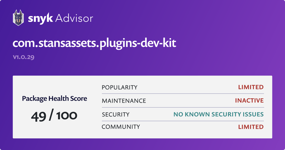com.stansassets.plugins-dev-kit - npm package | Snyk