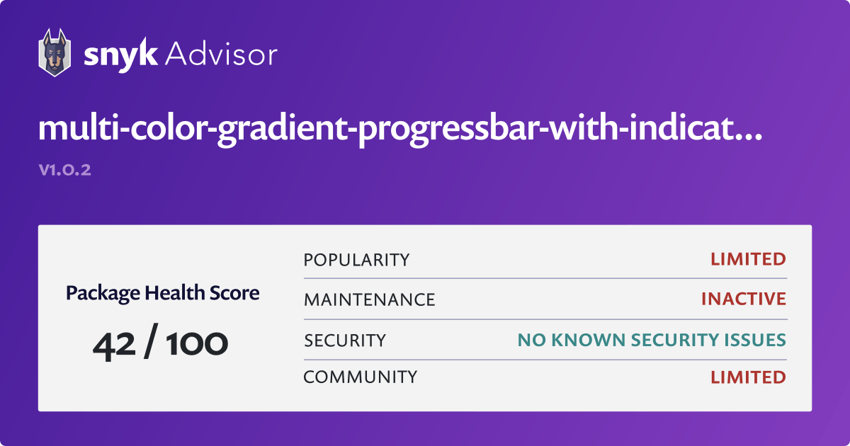 multi-color-gradient-progressbar-with-indicator - npm package | Snyk multi-color-gradient-progressbar-with-indicator - npm package | Snyk