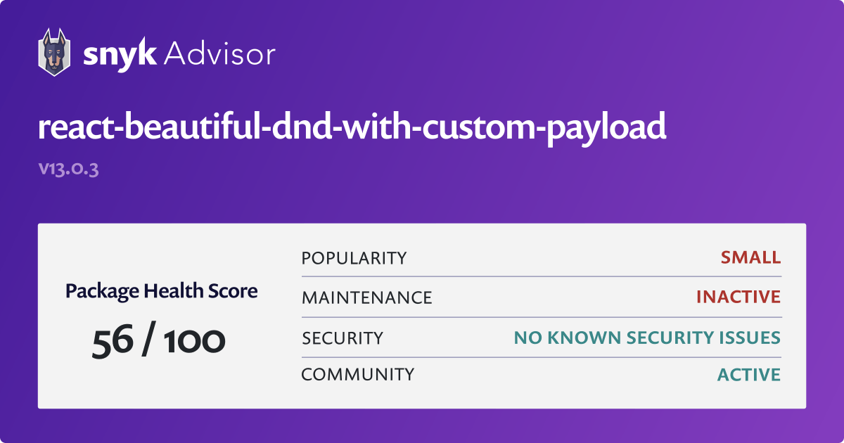 react-beautiful-dnd-with-custom-payload - npm package | Snyk react-beautiful-dnd-with-custom-payload - npm package | Snyk