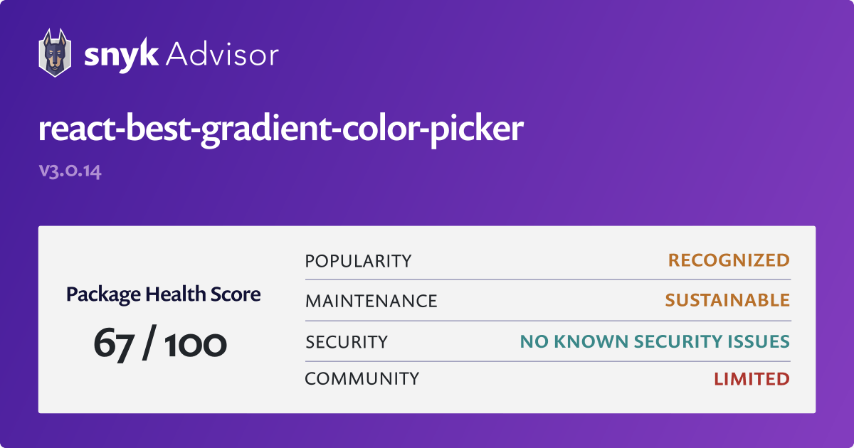 React Best Gradient Color Picker Npm Package Snyk