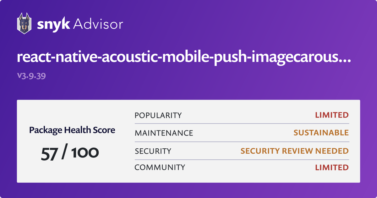 React Native Acoustic Mobile Push Imagecarousel Beta Npm Package Snyk
