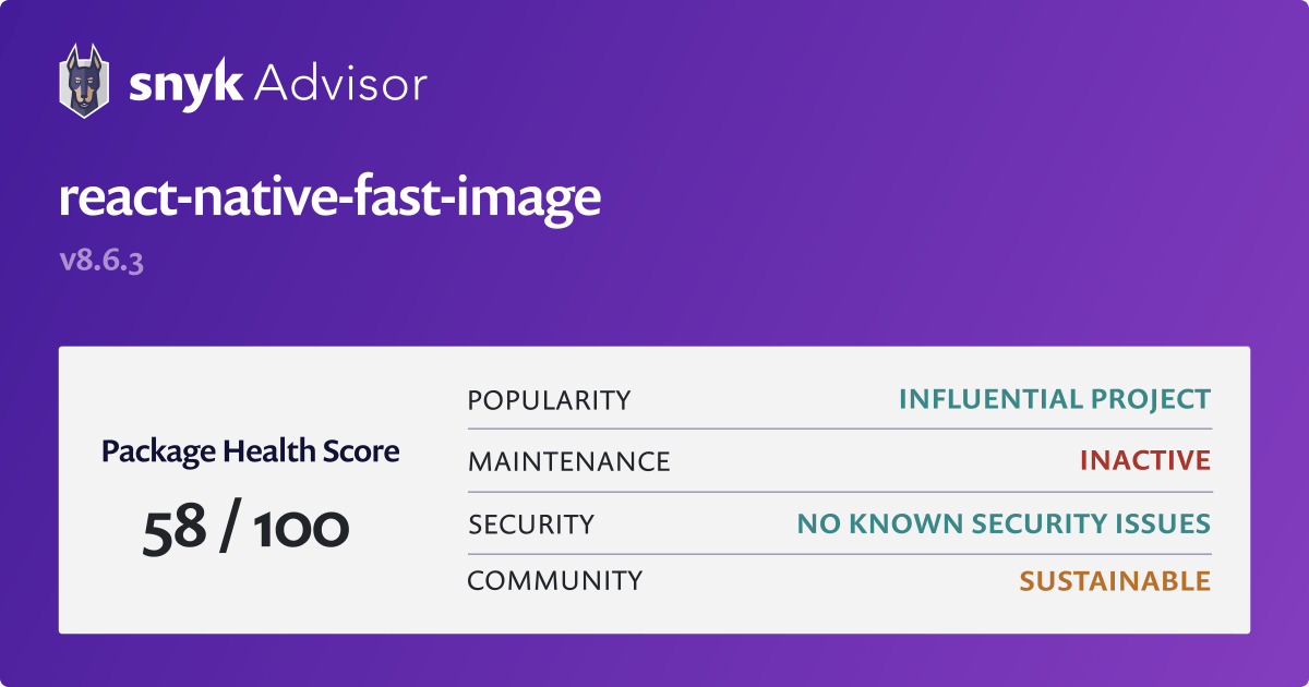 React Native Fast Image Npm Package Snyk