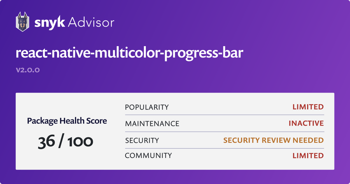 react-native-multicolor-progress-bar - npm package | Snyk react-native-multicolor-progress-bar - npm package | Snyk