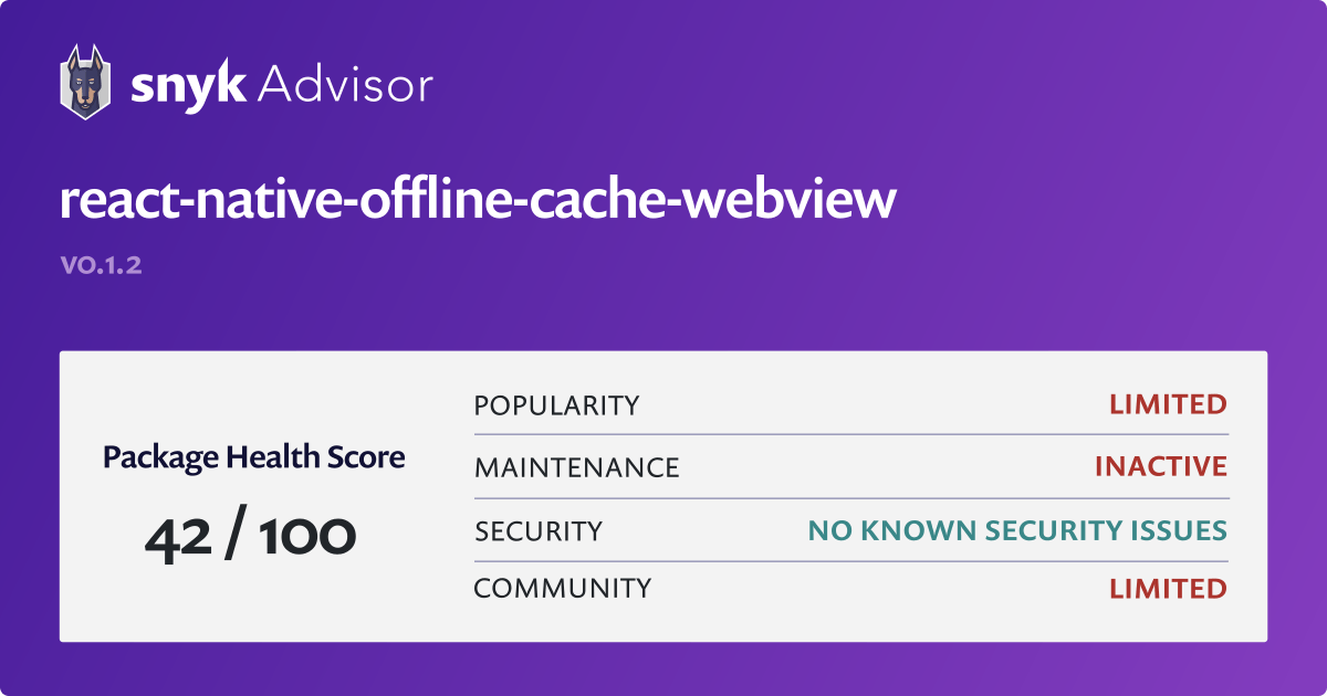 react-native-offline-cache-webview - npm package | Snyk react-native-offline-cache-webview - npm package | Snyk