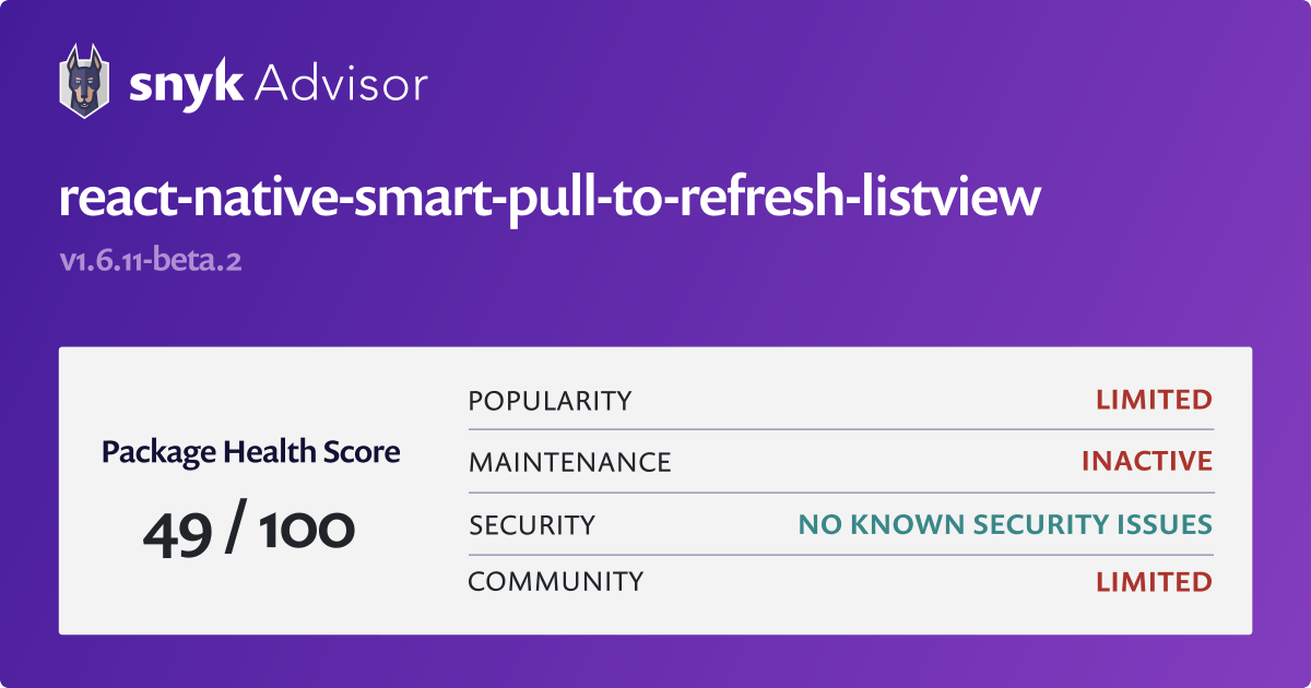 react-native-smart-pull-to-refresh-listview - npm package | Snyk react-native-smart-pull-to-refresh-listview - npm package | Snyk