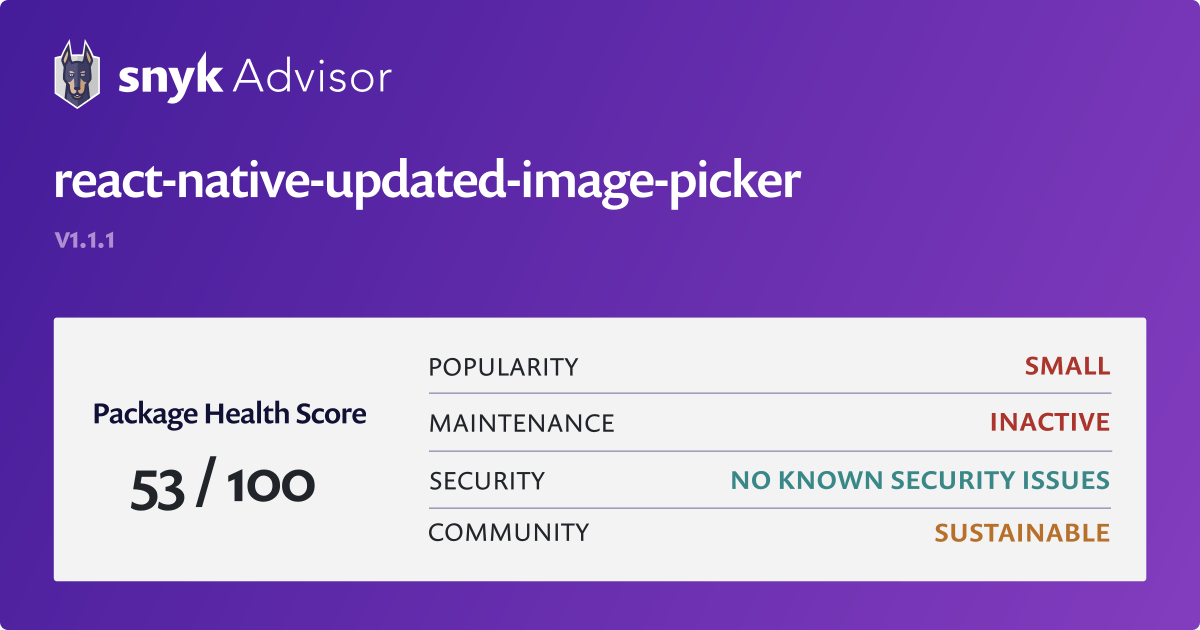 react-native-updated-image-picker - npm package | Snyk
