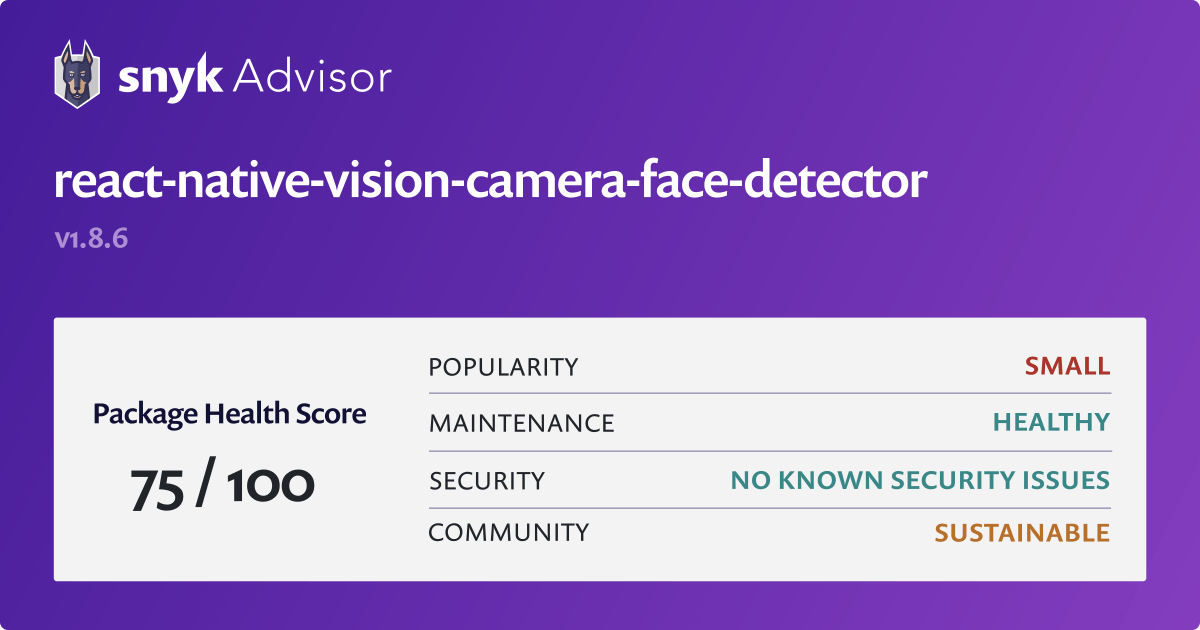 React Native Vision Camera Face Detector Npm Package Snyk