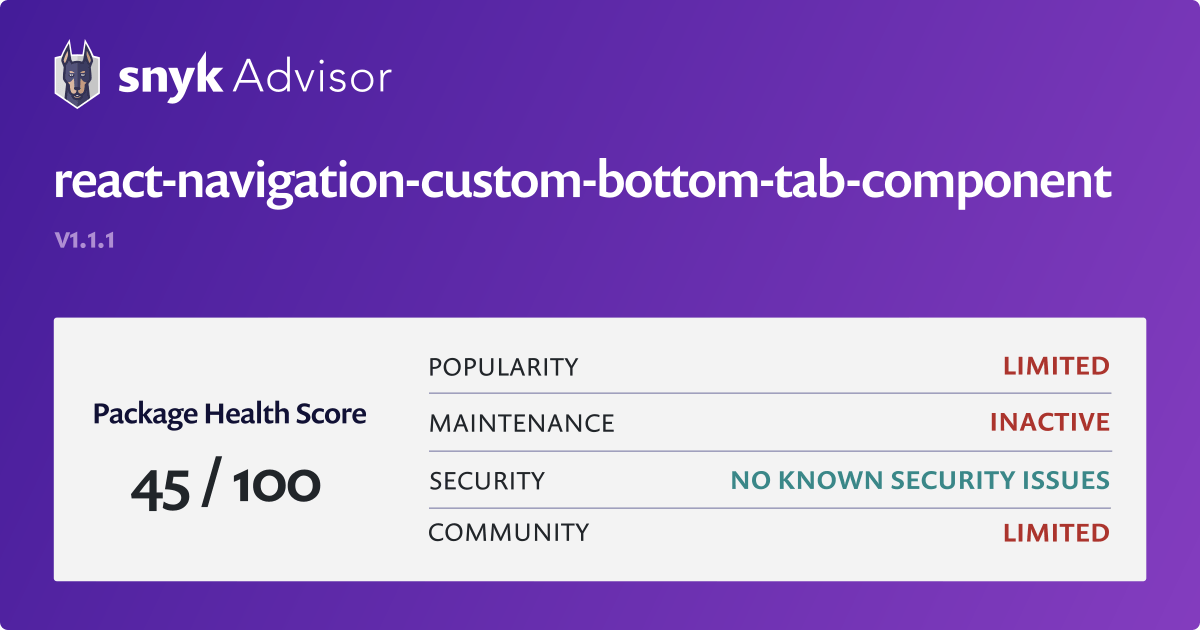 react-navigation-custom-bottom-tab-component - npm package | Snyk