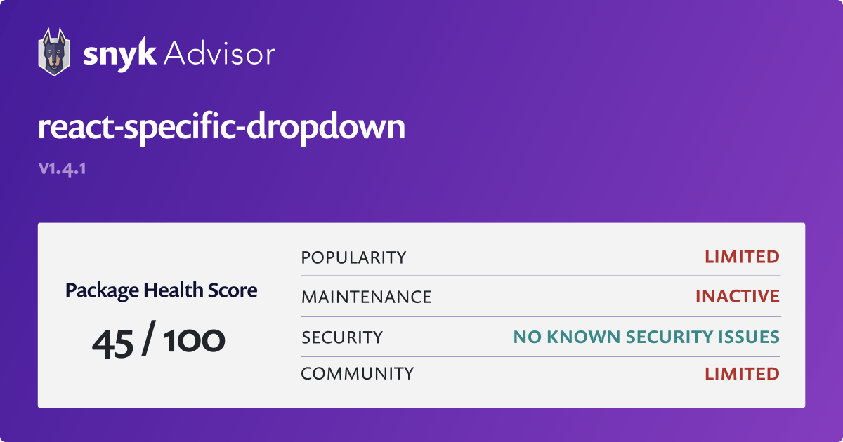 react-specific-dropdown - npm package | Snyk react-specific-dropdown - npm package | Snyk