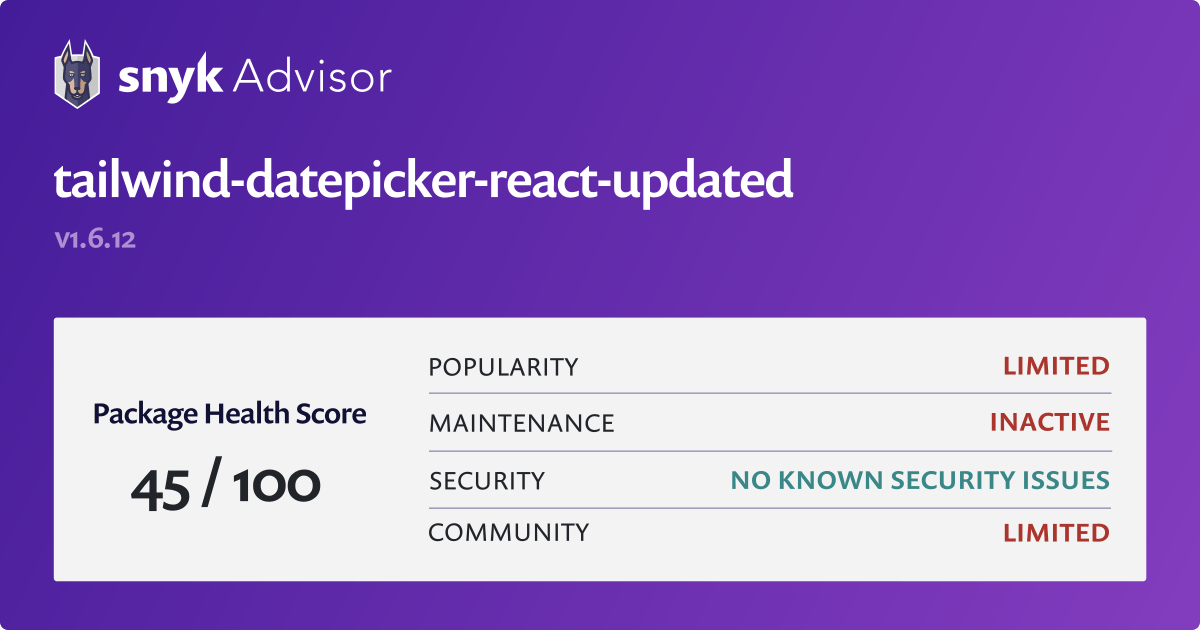 tailwind-datepicker-react-updated - npm package | Snyk tailwind-datepicker-react-updated - npm package | Snyk