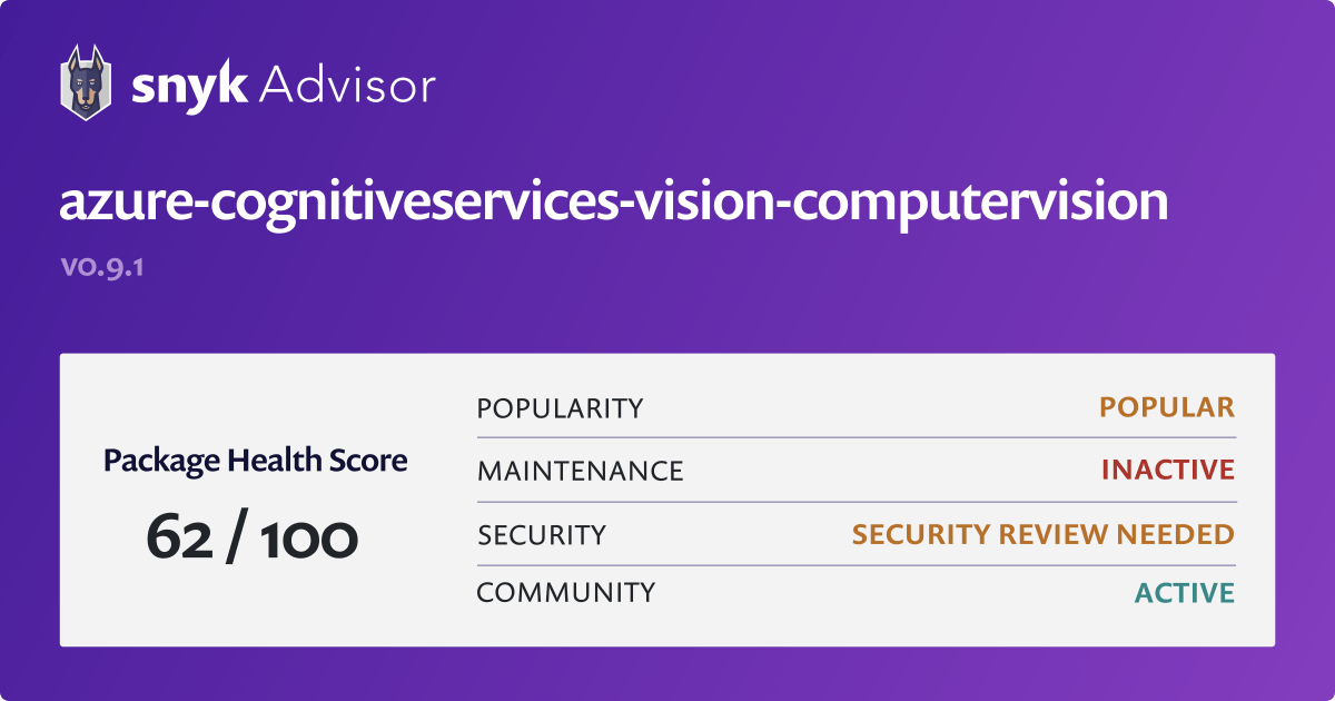 azure-cognitiveservices-vision-computervision - Python package | Snyk