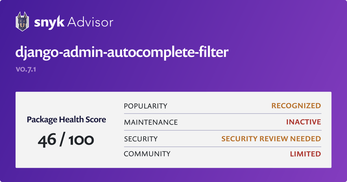 Django Admin Autocomplete Filter Python Package Snyk