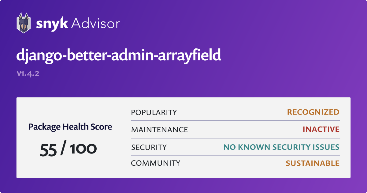 django-better-admin-arrayfield - Python package | Snyk django-better-admin-arrayfield - Python package | Snyk