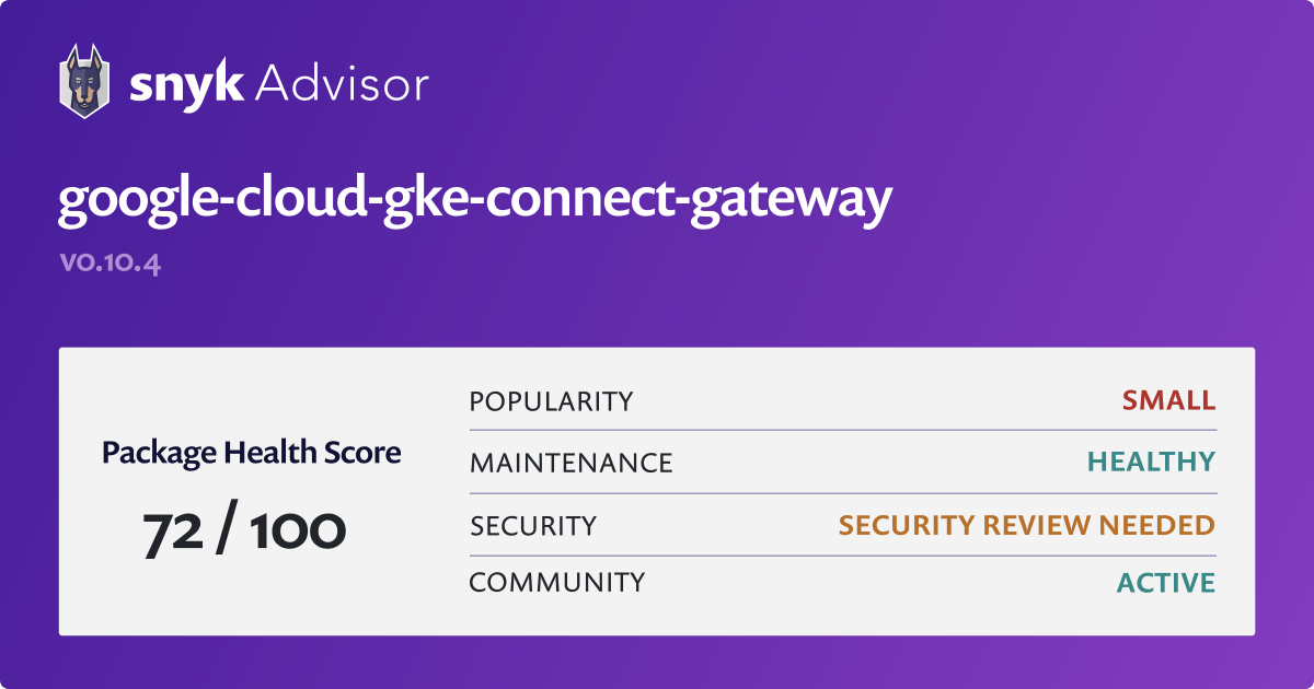 google-cloud-gke-connect-gateway - Python package | Snyk google-cloud-gke-connect-gateway - Python package | Snyk
