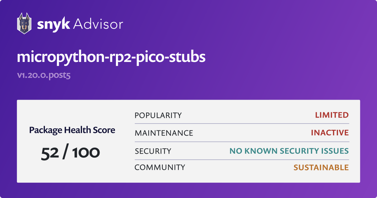 Micropython Rp2 Pico Stubs Python Package Snyk