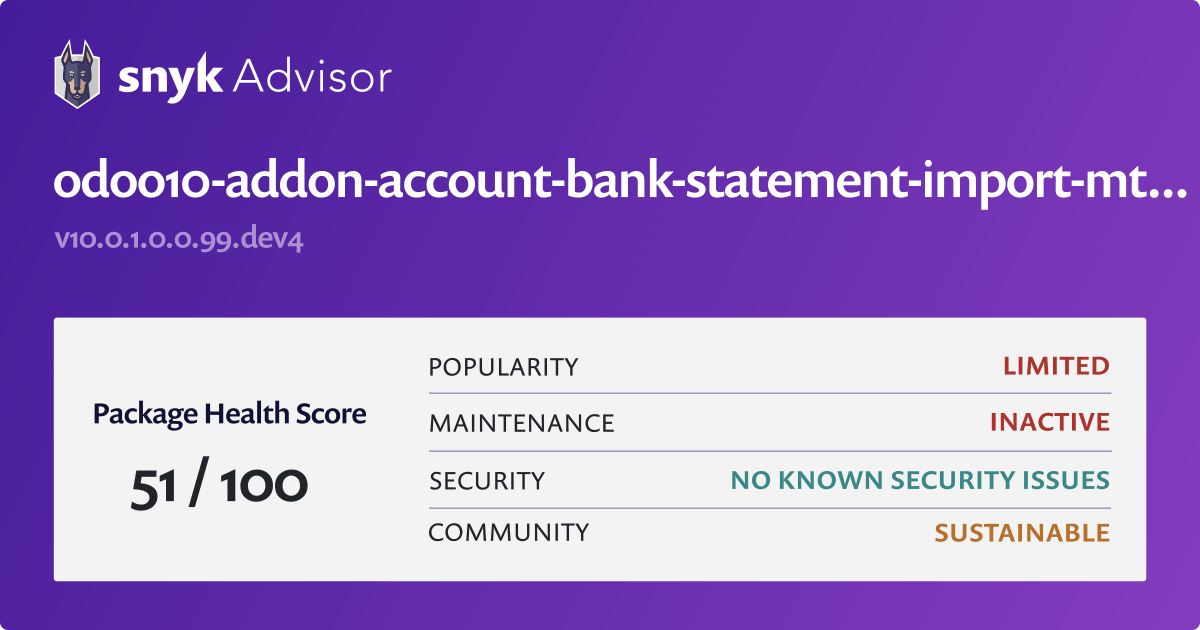 Odoo10 Addon Account Bank Statement Import Mt940 Base Python Package Snyk