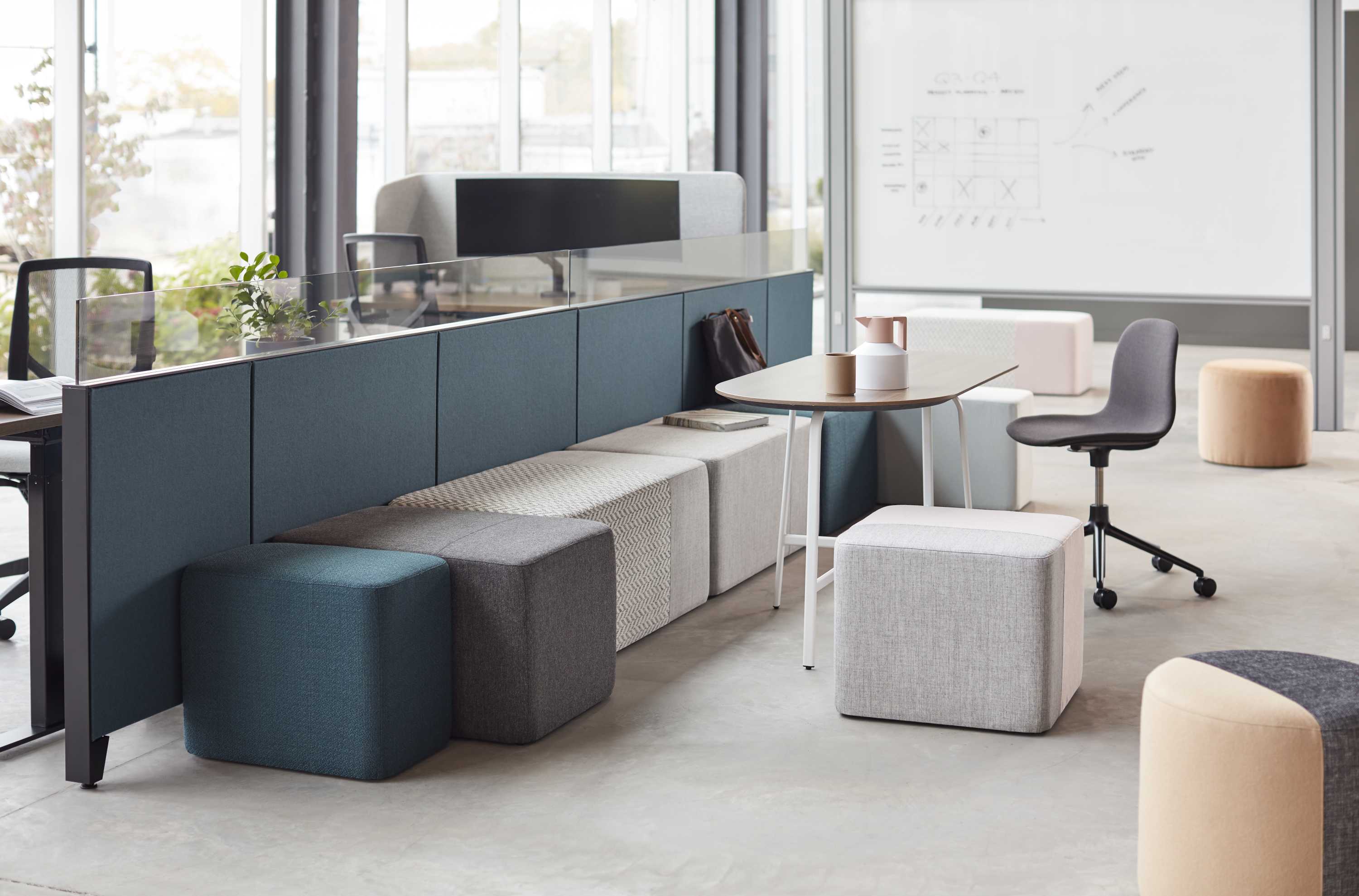 Allsteel Introduces Two-Thirds Poufs & Tables | Allsteel
