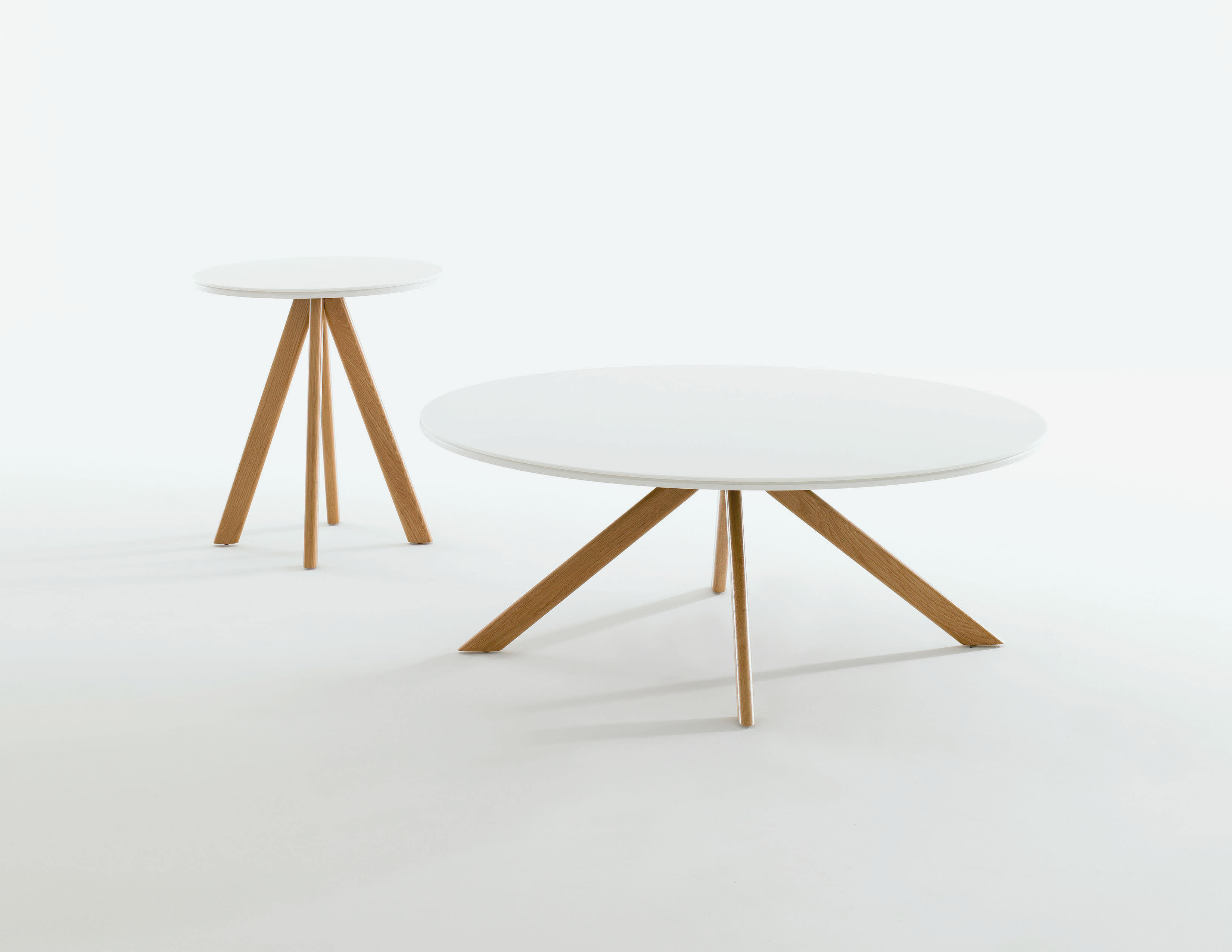 November Side Table with Wood Base