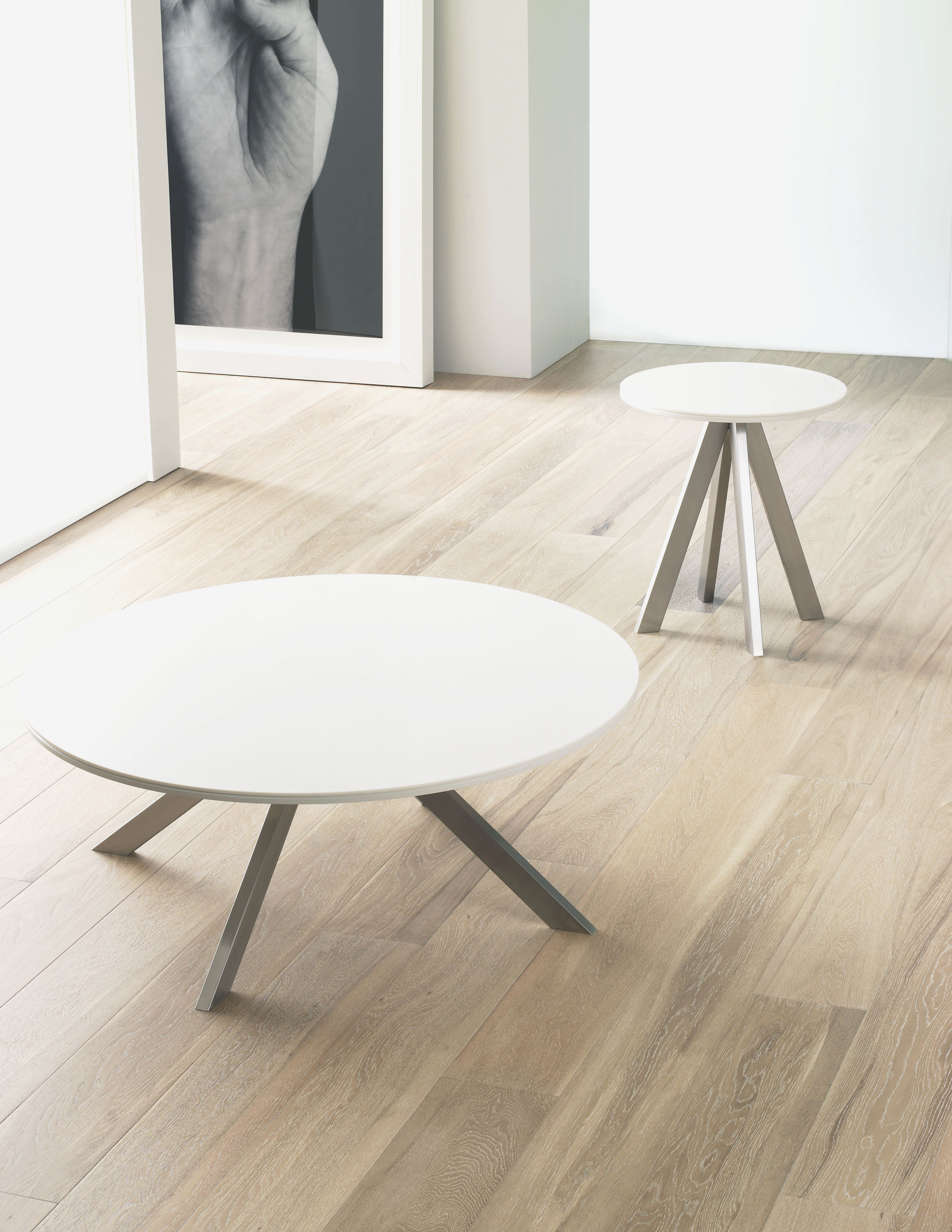 November Side Table with Metal Base