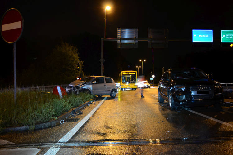 Heftiger Crash in Muttenz
