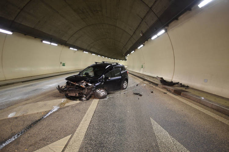 A3 Basel BS - Unfall in der Autobahneinfahrt