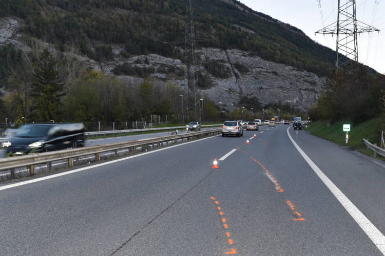 A13 Chur GR – Auffahrkollision auf der Autobahn