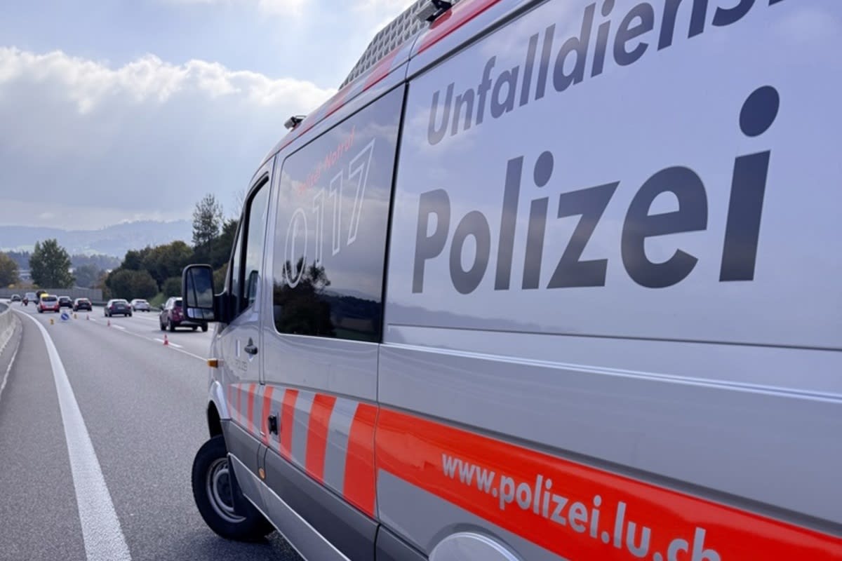 A2 Horw LU – Motorradfahrer verursacht Unfall im Spiertunnel