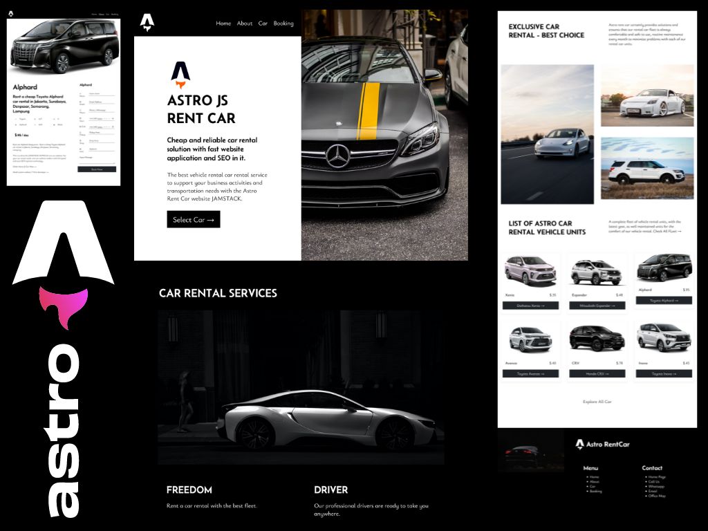 Astro Js Car Website themes template