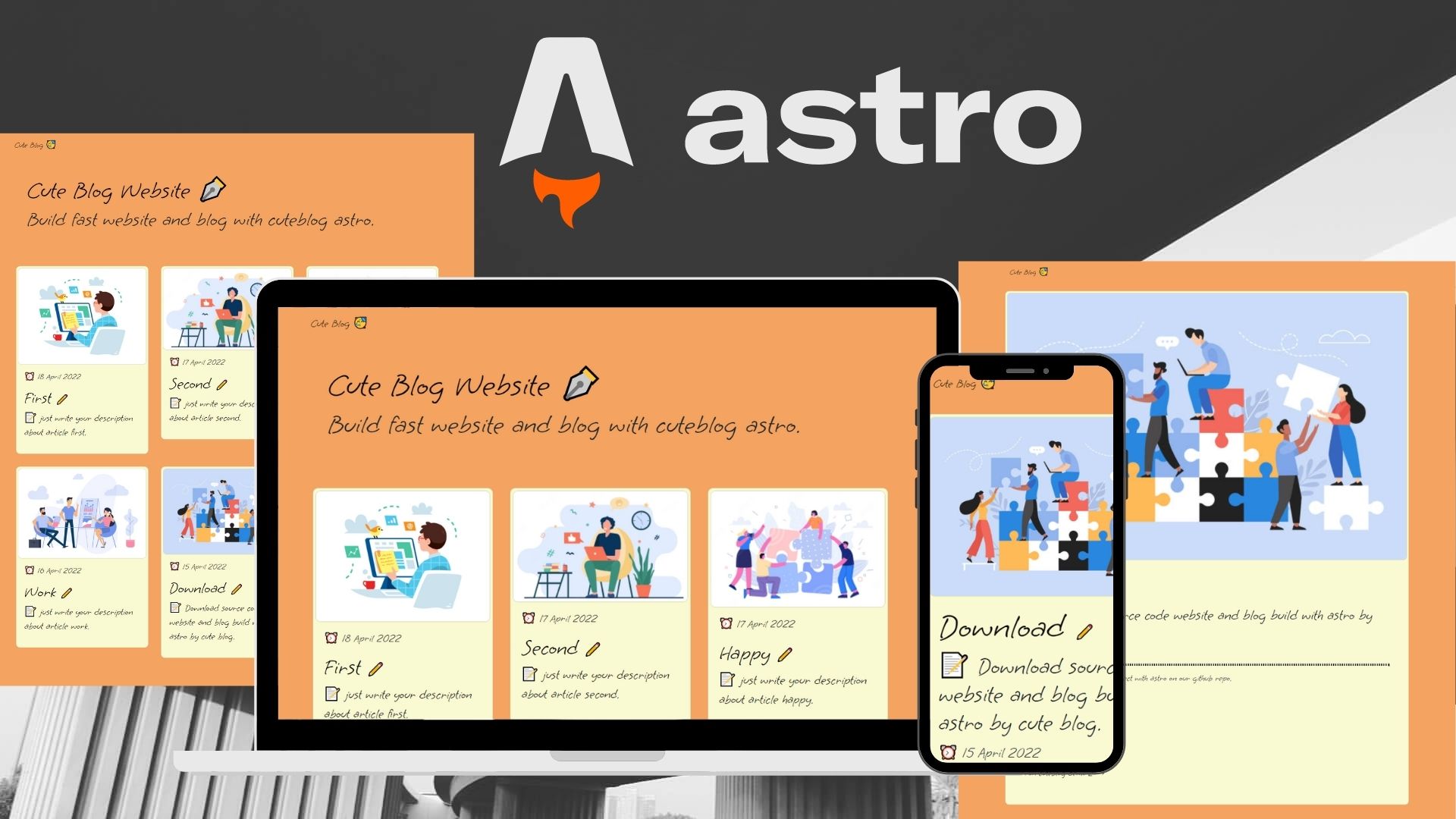 Astro Js Blog website themes template