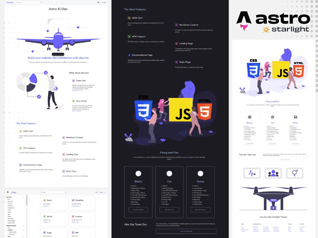 Docuna a landing page starlight project
