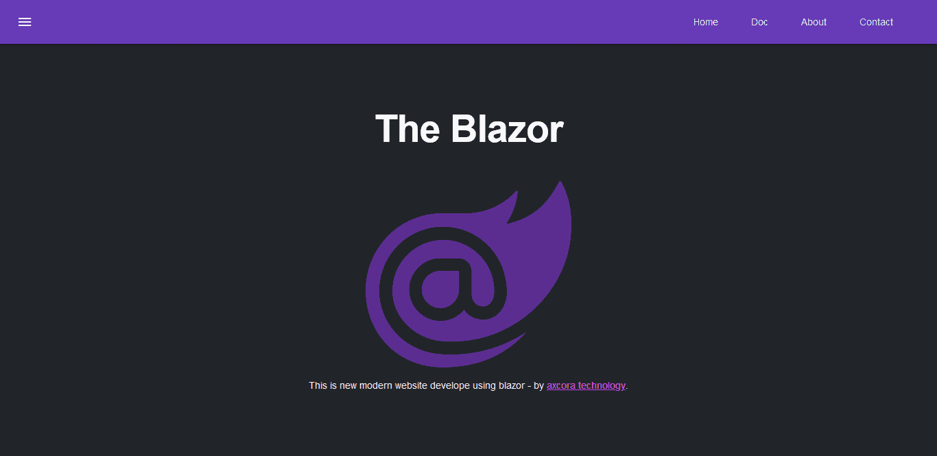 Simple Blazor website themes template