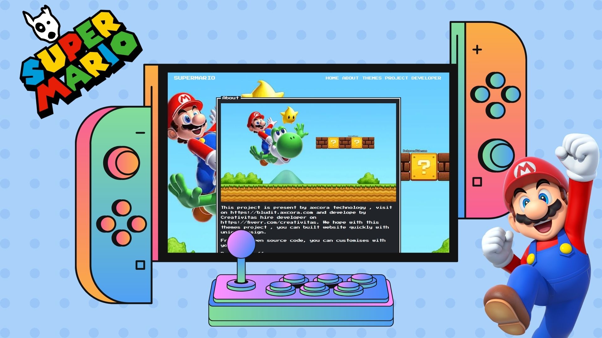 Super Mario Bros Website Blog Themes