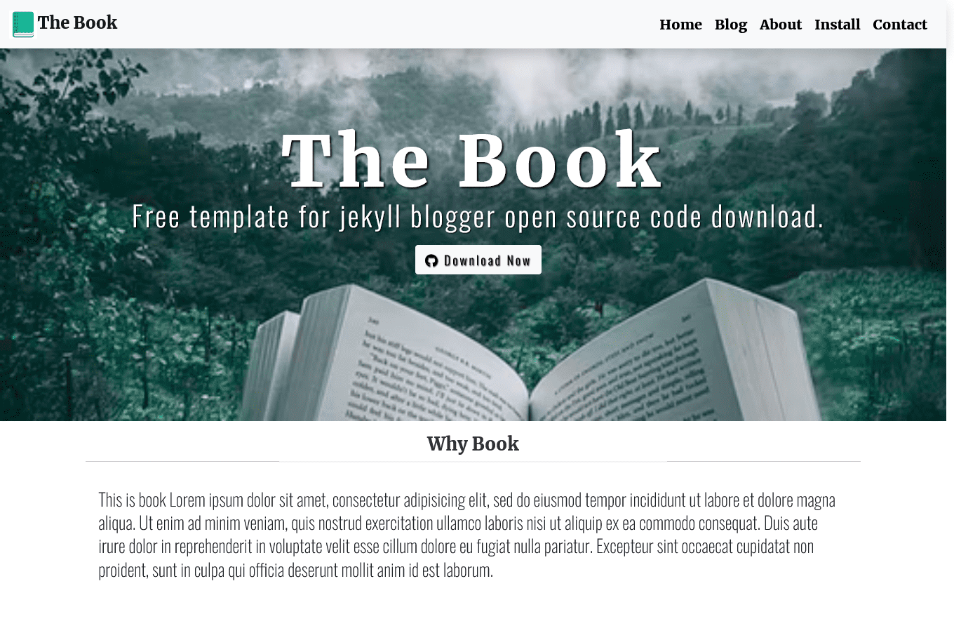 The Book Jekyll Themes Free Download