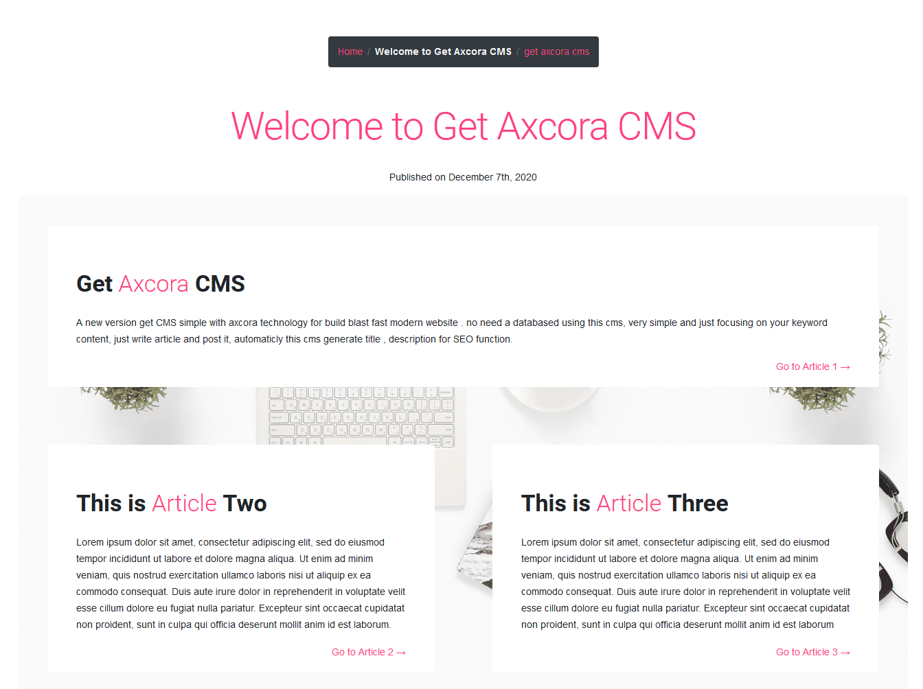 Axcora Landing Page Clean Web themes template