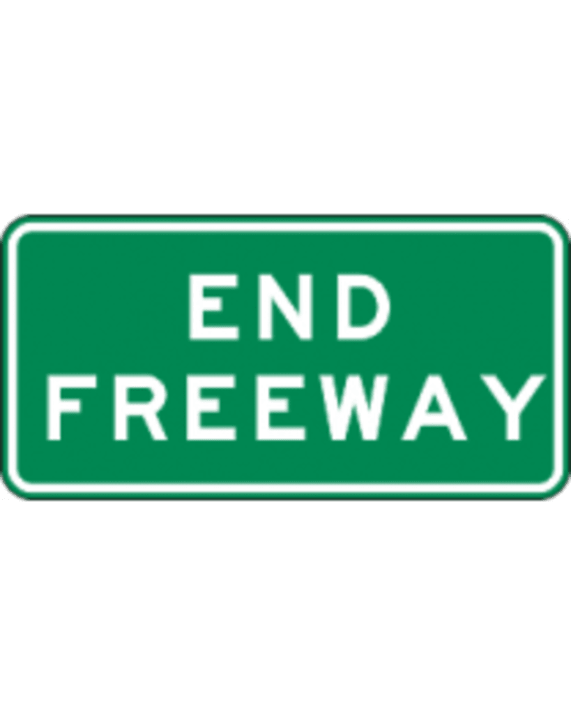R6-21A End Freeway 900x450mm