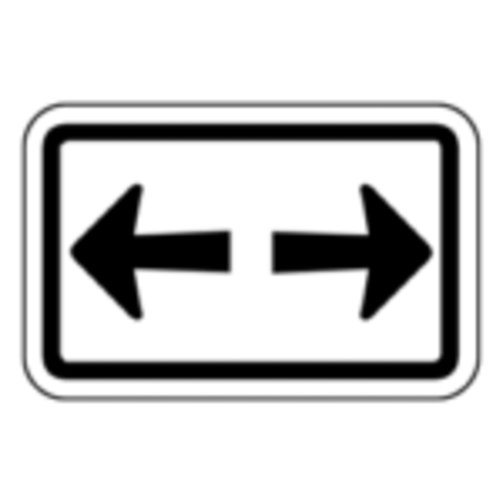 G8-2-5B Route Arrow Left and Right Guide Sign 410x265mm