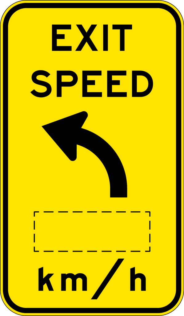GE9-2A Exit Speed Guide Sign 1400x1800mm