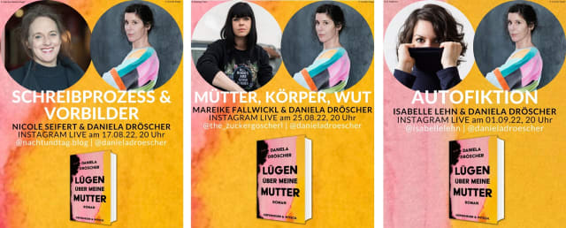 Erlebe Daniela Dröscher in drei Insta-Live-Gesprächen mit Nicole ...