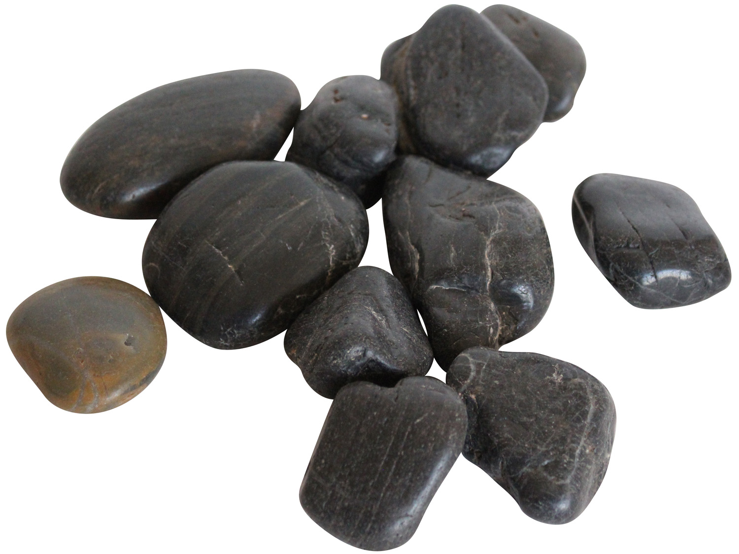 Moonstone Black Pebbles Rock Natural Stones Garden Landscape Home ...