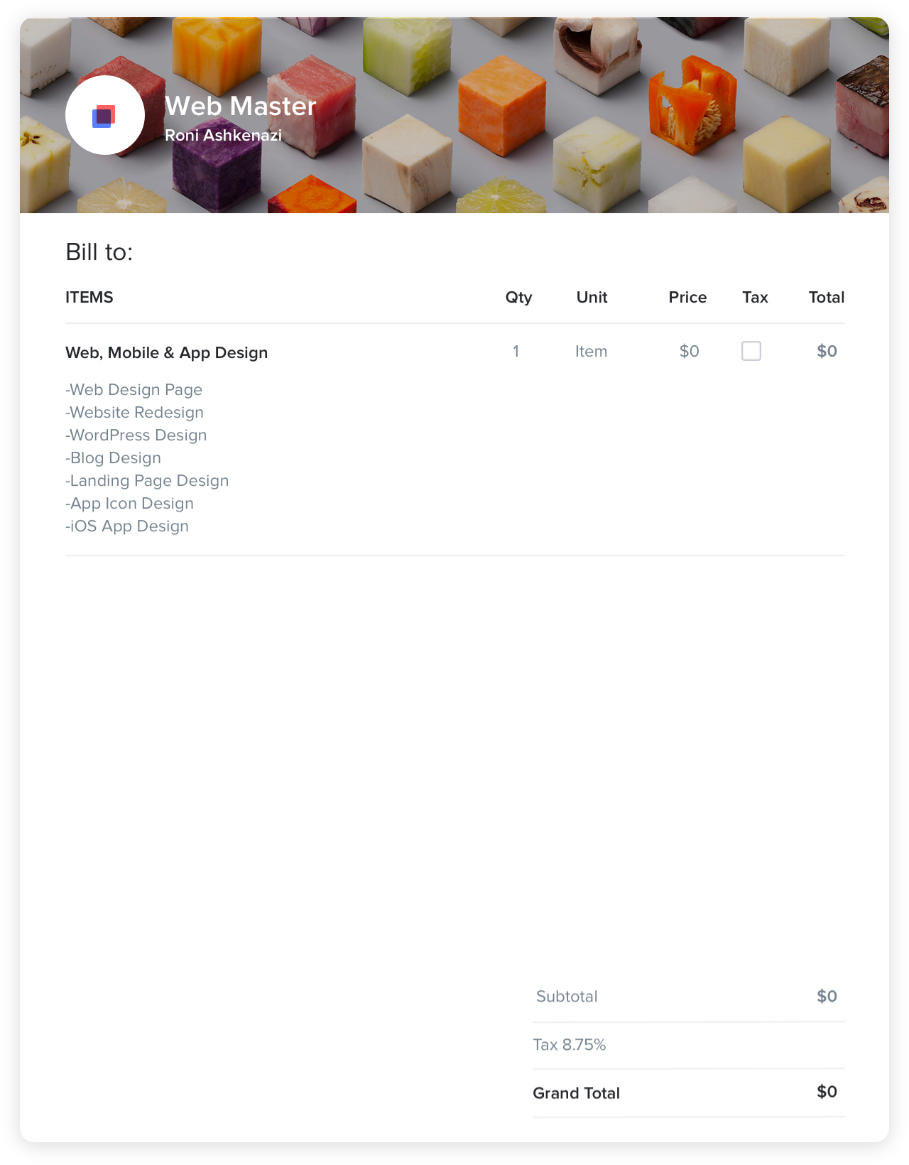 The Best Free Invoice Templates for Graphic Designers | HoneyBook