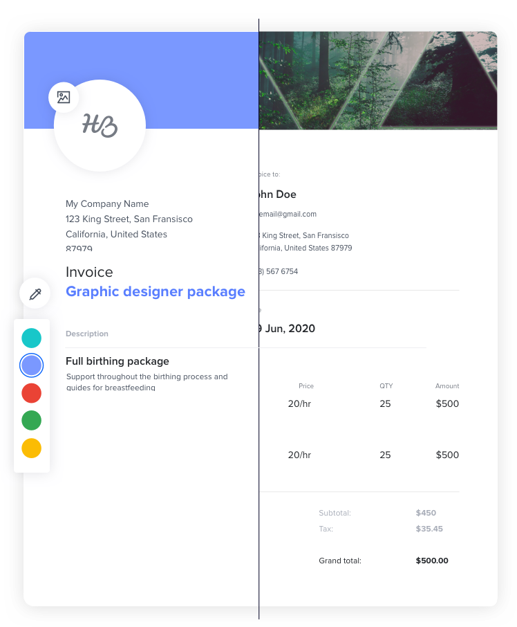 The Best Free Invoice Templates for Graphic Designers | HoneyBook
