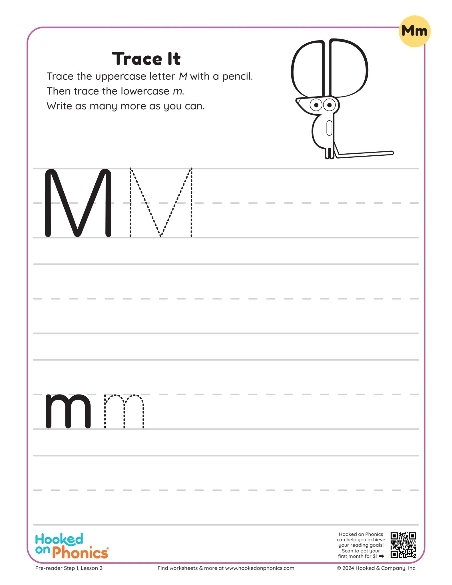 Letter M Tracing Worksheet Tracing Letters Letter Tracing Worksheets